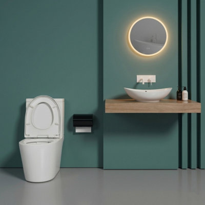 Durovin Bathrooms Wall Mounted Illuminated LED Bathroom Round Mirror ...