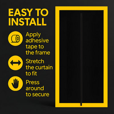 Dust Door with Zip 110 x 220 cm - Dust-Barrier Doorway Curtain - Double ...