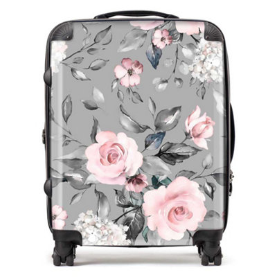 Dusty Pink Roses Suitcase - Large