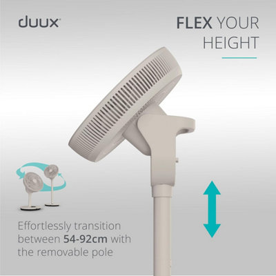Duux Whisper Flex 2 Smart Standing Fan with 30 Fan Speeds, Quiet Fan ...