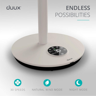 Duux Whisper Flex 2 Smart Standing Fan with 30 Fan Speeds, Quiet Fan ...