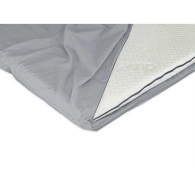 Duvalay Travel Topper Zipped Sheet, Grey, 66x5cm Premium Polycotton Cover