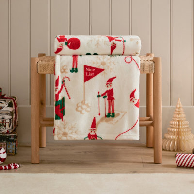 Duvet Day Elfie Printed Fleece Throw