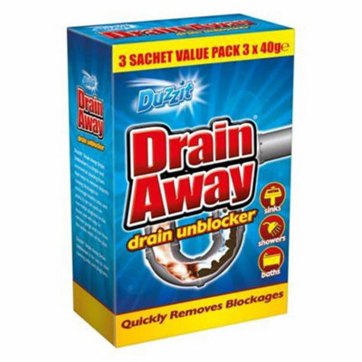 Duzzit Drain Away 3 x 40g Sachets in a pack
