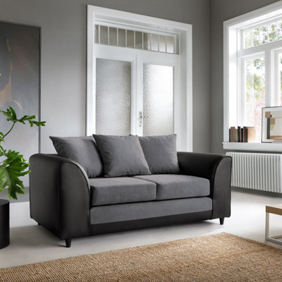 Dylan 2 Seater Sofa in Dark Grey | DIY at B&Q