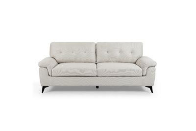 Dylan 3 Seater Sofa, Cream Linen Fabric