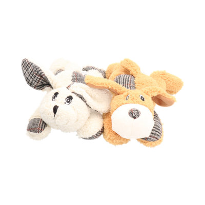 Dylan Dog & Sniffer Rabbit Comfort Plush Soft Dog Toy Bundle With Squeak