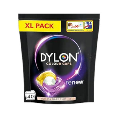 Dylon Black & Dark Laundry Capsules 40 Wash Loads Triple Renew Formula ...