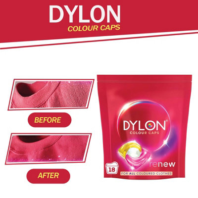 Dylon Colour Caps 18 Wash Loads Laundry Capsules Triple Renew Formula ...