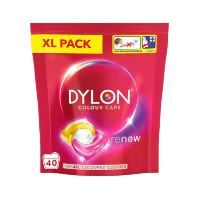 Dylon Colour Caps 40 Wash Loads Laundry Capsules Triple Renew Formula ...