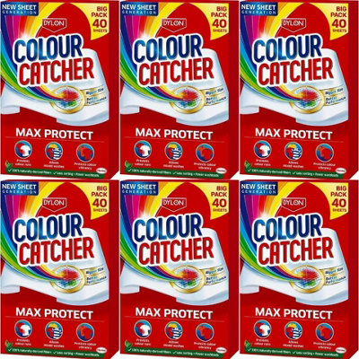 Dylon Colour Catcher Sheets Max Protect 40 Sheets x 6