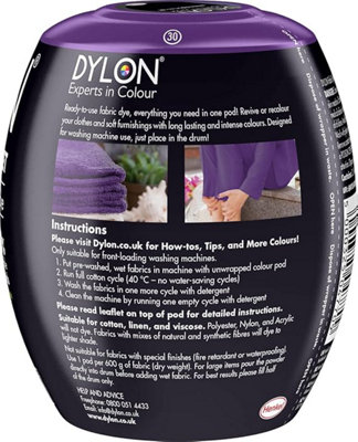 Dylon Machine Dye Pods 350g Fabric Dye Colour For Clothes DEEP VIOLET