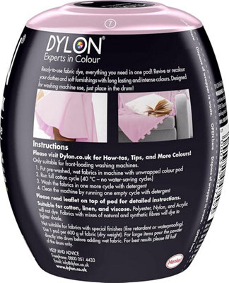 Dylon Machine Dye Pods 350g Fabric Dye Colour For Clothes PEONY PINK