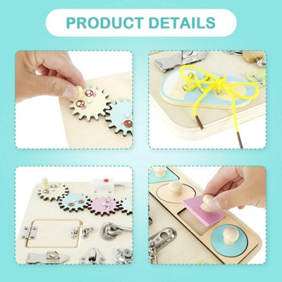 Dyzi Montessori Busy Board for Toddlers Sensory Toys for Preschool ...