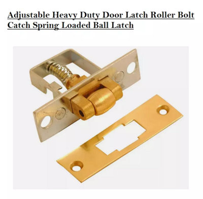 Dzina Adjustable Roller Bolt Heavy Duty Door Latch Catch Spring Loaded ...