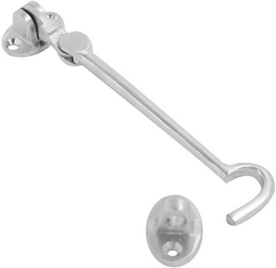 Dzina Cabin Hook Silent Pattern 200mm (8 Inch) Satin Chrome, Pack of 1