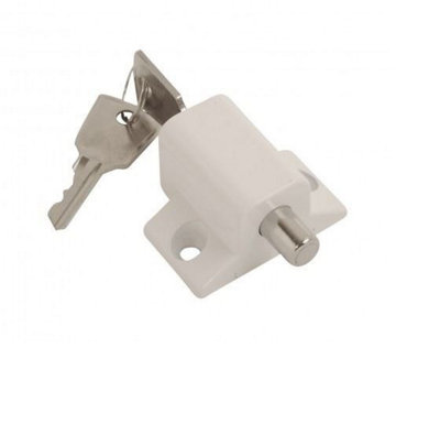 Dzina Patio Sliding Door Lock White