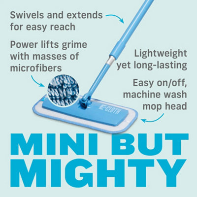 E-CLOTH BATHROOM AND TILE CLEANER MINI TELESCOPIC HANDLE EXTEND UPTO 1 ...