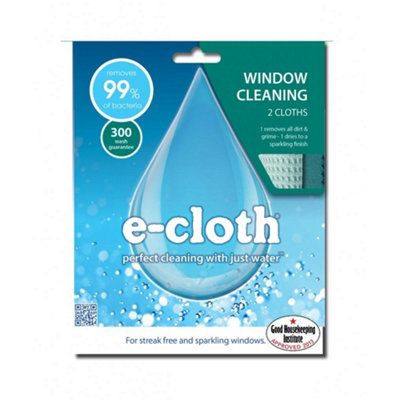 E-Cloth Window Cleaning Cloths (Pack of 2) Multicoloured (One Size)