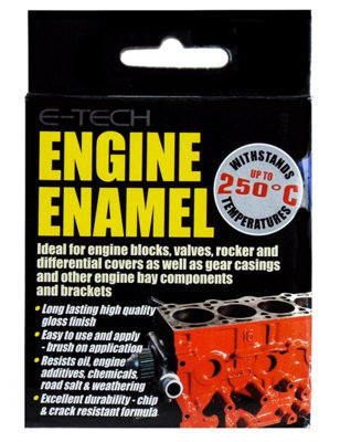 E-Tech Engine Enamel Paint Blue 250ml Gloss Paint High Temperature Heat Car