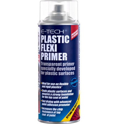 E-Tech Technik Plastic Pre-Primer Transparent 400ml Can Priming ...