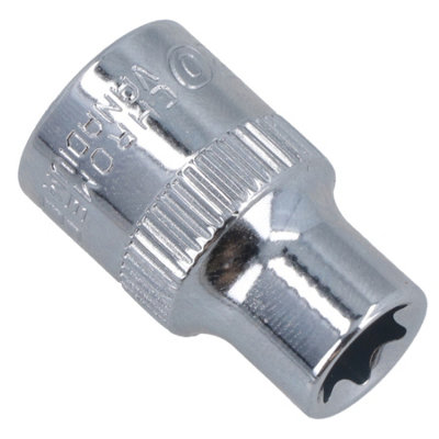 E10 Female Torx Socket Star Bit 3/8" Drive Standard External Chrome ...