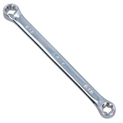 E10 x E12 Short Torx E Female Spanner Wrench Star Double Ended Box
