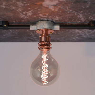 E27 ES Bulb Lamp Holder Batten Lamp Fitting Threaded 20mm Conduit Pipe ...