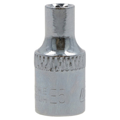 E5 Female Torx Socket Star Bit 1/4" Drive Standard External Chrome Vanadium