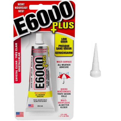 E6000 Plus Glue with Tip - 26.6ml Waterproof and Paintable Strong Craft ...