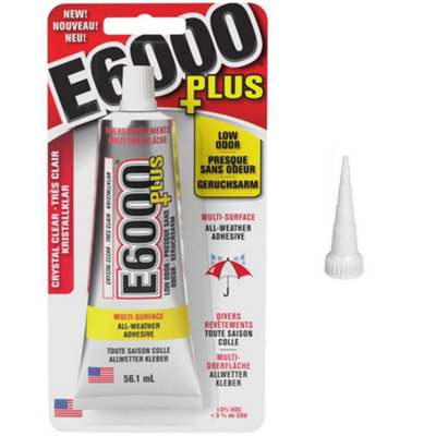 E6000 Plus with Tip - 56.1ml Waterproof and Paintable
