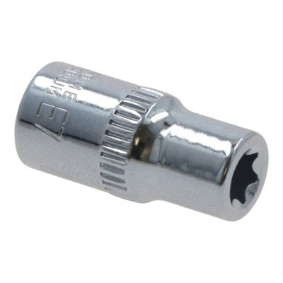 E7 Female Torx Socket Star Bit 1/4" Drive Standard External Chrome Vanadium