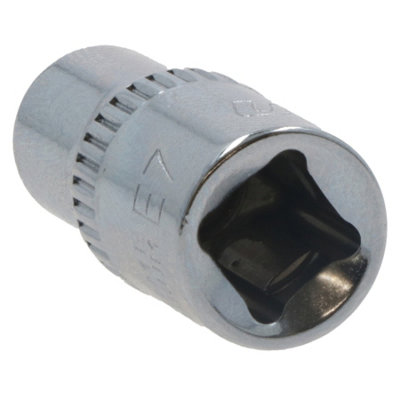 E7 Female Torx Socket Star Bit 1/4" Drive Standard External Chrome Vanadium