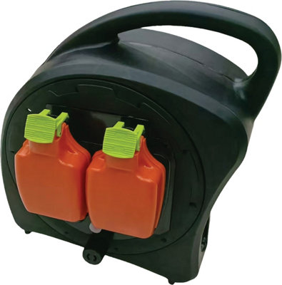 Eagle 2 x UK Socket Outdoor Extension Reel with Handbag Type Holder ...