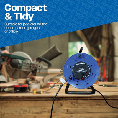 Eagle 4 x UK Plug Socket Extension Reel with A Frame Metal Holder ...