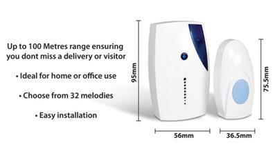 Eagle Wireless Doorbell Battery Operated