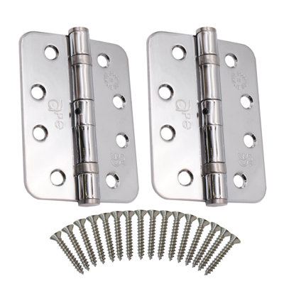 EAI - 4" Door Hinges & Screws G11 FD30/60 - 102x76x2.7mm Radius Corners ...