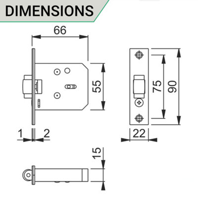 EAI Adjustable Roller Bolt Latch - Architectural Heavy Duty - 66mm Case ...