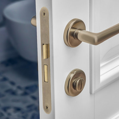EAI Bathroom Lock 65mm / 44mm Backset ANTIQUE BRASS for Wooden ...