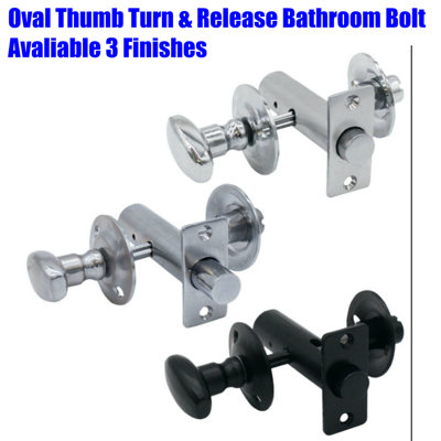 EAI - Bathroom Oval Thumb Turn & Release c/w Mortice Rack Bolt ...