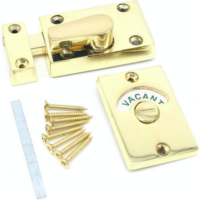 EAI - Bathroom Toilet Indicator Bolt Vacant/Engaged - Brass Plated ...