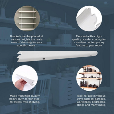 EAI Black Twin Slot Brackets 470mm - Pack of 2 - Genuine 32mm Twin Slot ...