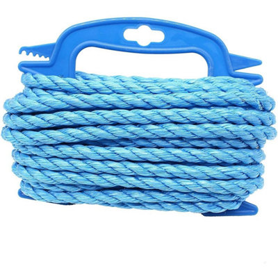 EAI - Blue Poly Twisted Strong Rope - 10mm x 10metres - Handy Winder