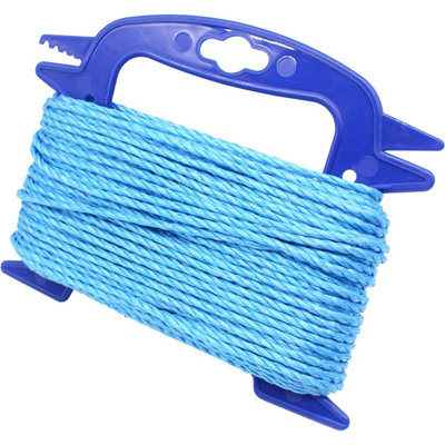 EAI - Blue Poly Twisted Strong Rope - 3mm x 30metres - Handy Winder