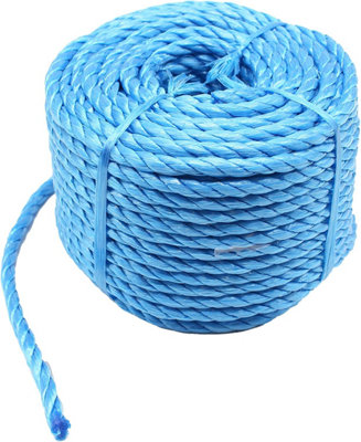 EAI - Blue Poly Twisted Strong Rope - 6mm x 30metres | DIY at B&Q