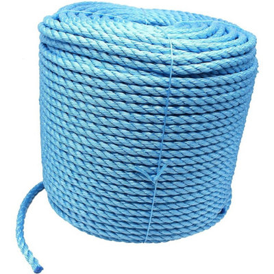 EAI Blue Rope Polypropylene Strong Poly General Purpose Rope - 12mm x ...