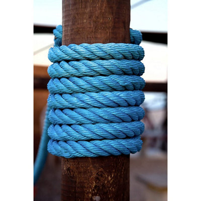 EAI Blue Rope Polypropylene Strong Poly General Purpose Rope - 12mm x ...