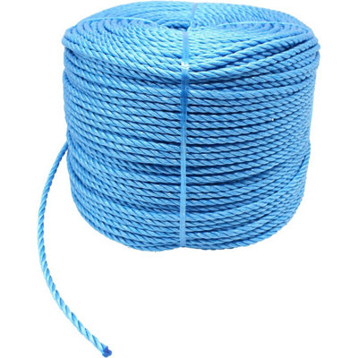 EAI Blue Rope Polypropylene Strong Poly General Purpose Rope - 6mm x ...