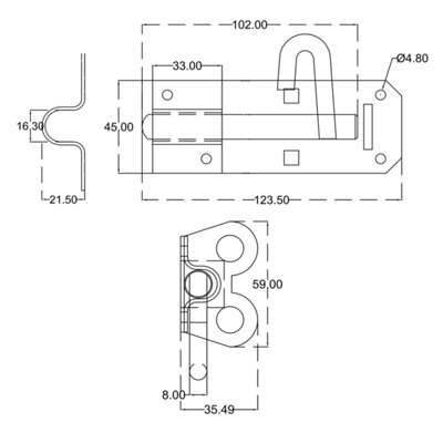 EAI Brenton Pad Lock Bolt Padbolt Lockable Sliding Gate Bolt Heavy Duty ...