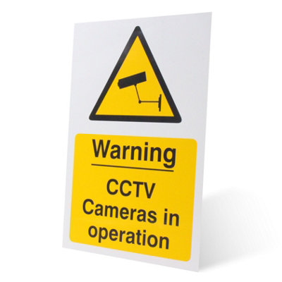 EAI - CCTV Cameras in Action 200x300mm Self Adh Semi Rigid PVC